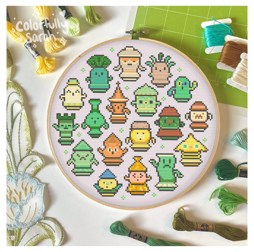 Gyroids AC Digital Cross Stitch Pattern PDF – Colorfullysarahshop